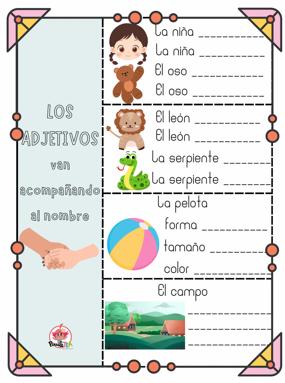Flipbook de los adjetivos