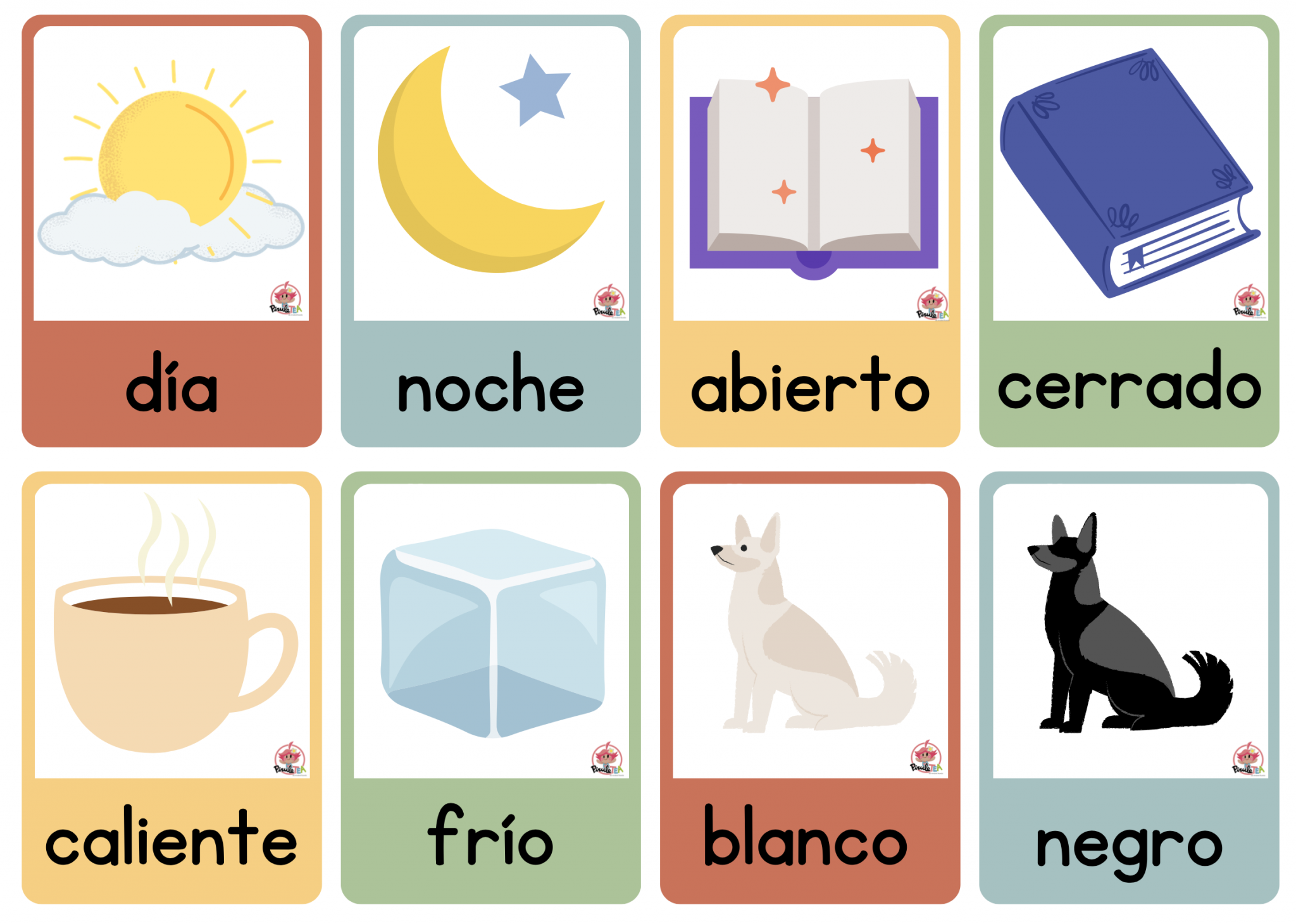 Tarjetas de opuestos