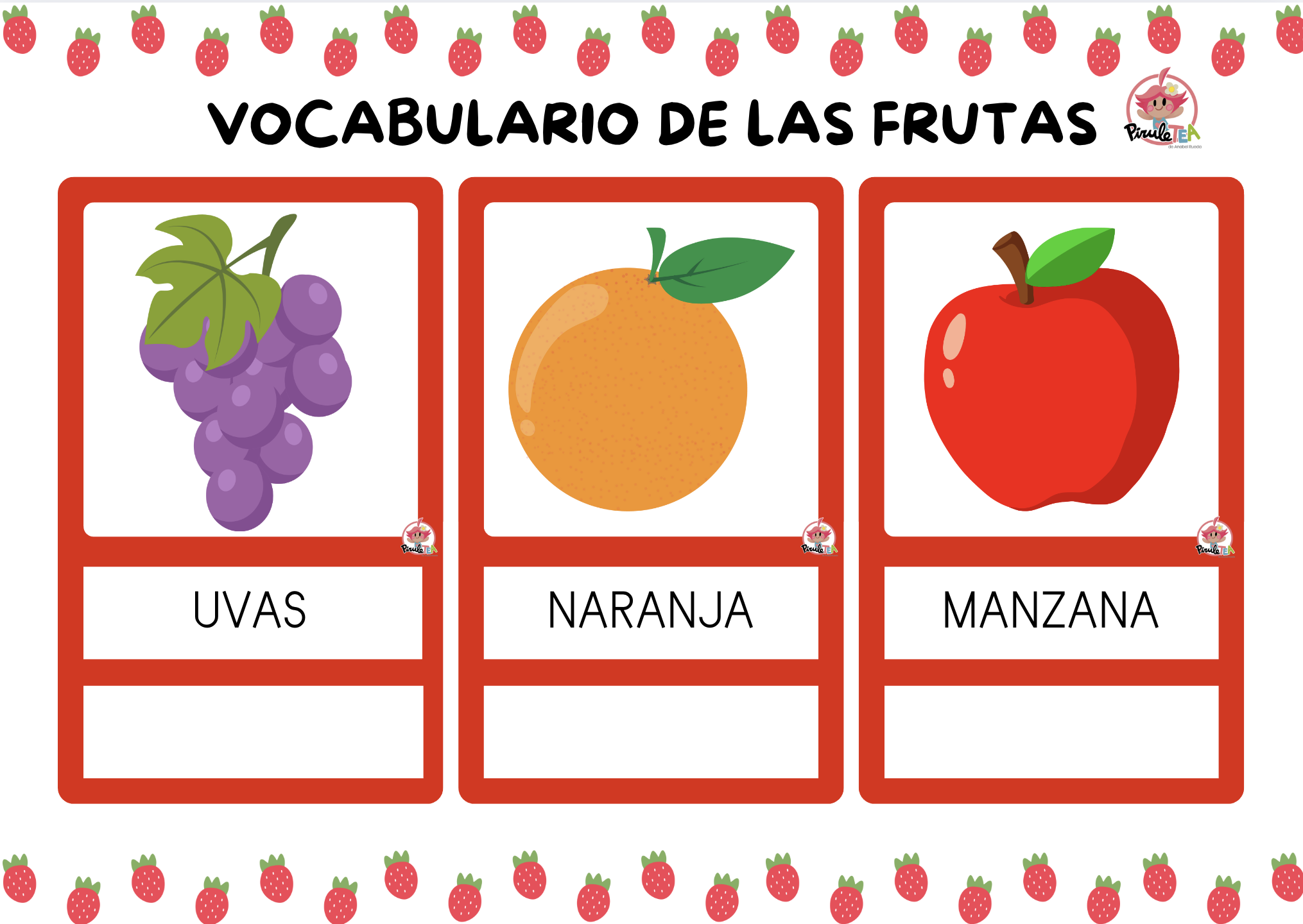 Lectura global de frutas y verduras