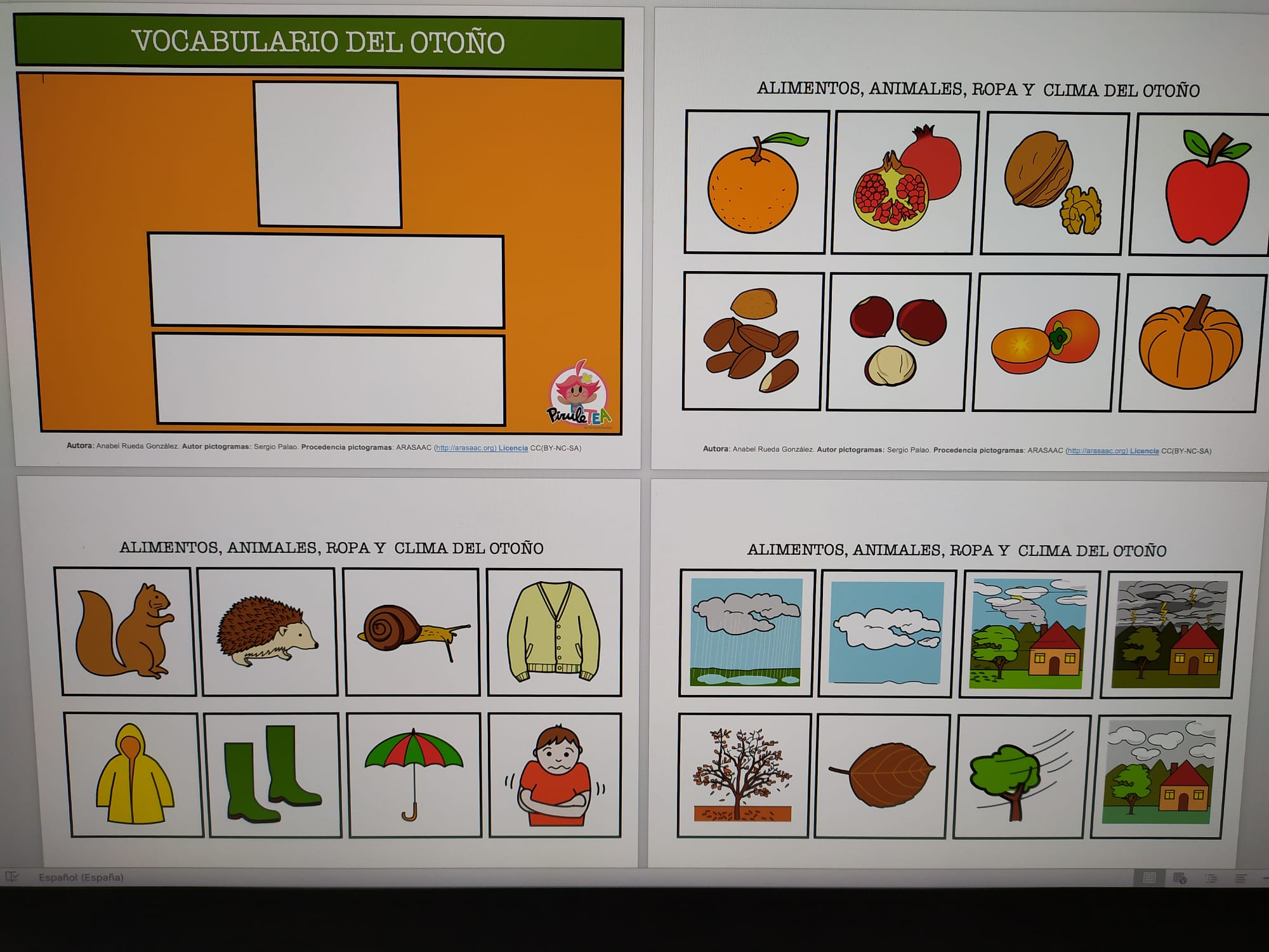 Lectoescritura global del otoño