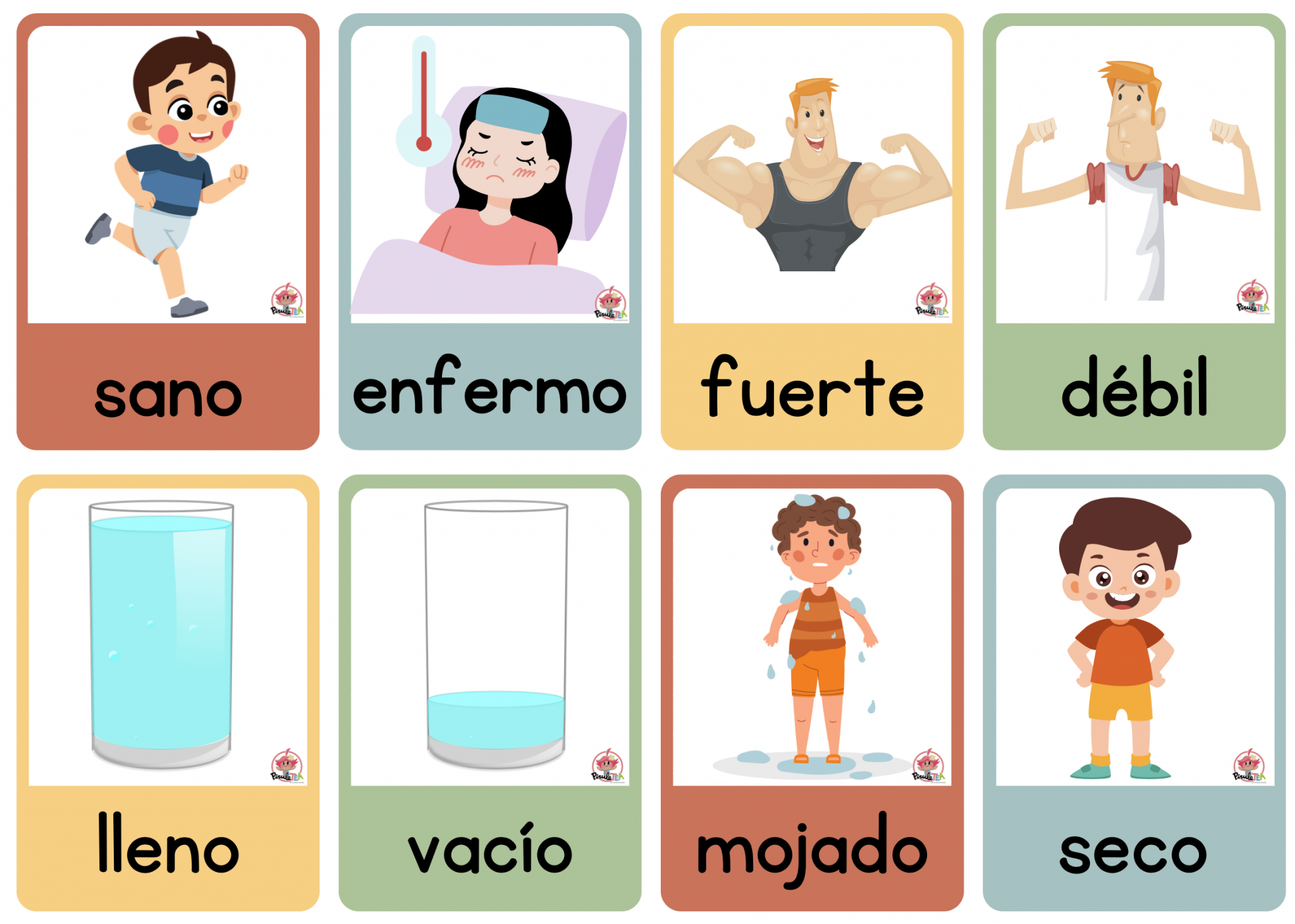 Tarjetas de opuestos
