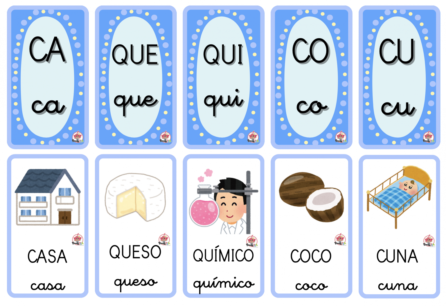 Tarjetas silábicas